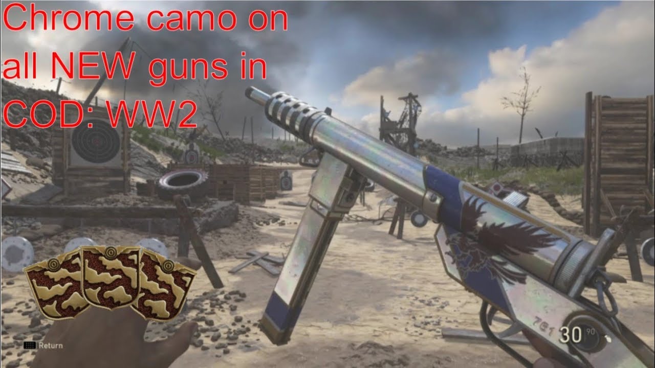 Chrome Camo On All 12 NEW Guns In Call Of Duty: WW2 (Base vs Epic ...