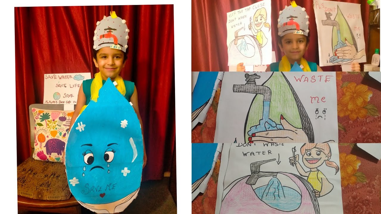 Save Water, fancy dress competition. Prize winning Rain drop. Save ...