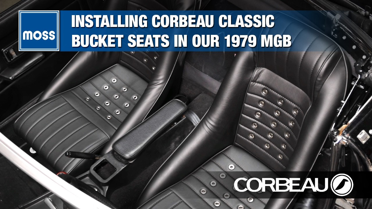 Install & Drive: Corbeau Classic Bucket Seats & Moss MGB Adapters - YouTube