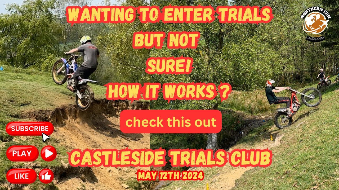 How a Motorcycle Trials event works, Castleside trials Club, North East ...