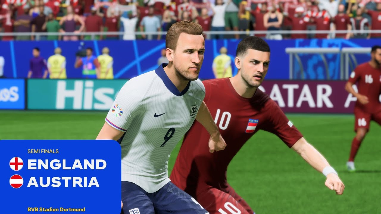 EA FC 24 | England v. Austria | UEFA EURO 2024, Semifinals - YouTube