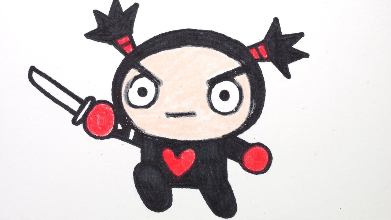 How to draw Garu from Pucca #002 뿌까의 가루 그리기 cute かわいい 可愛 Emoticon ...