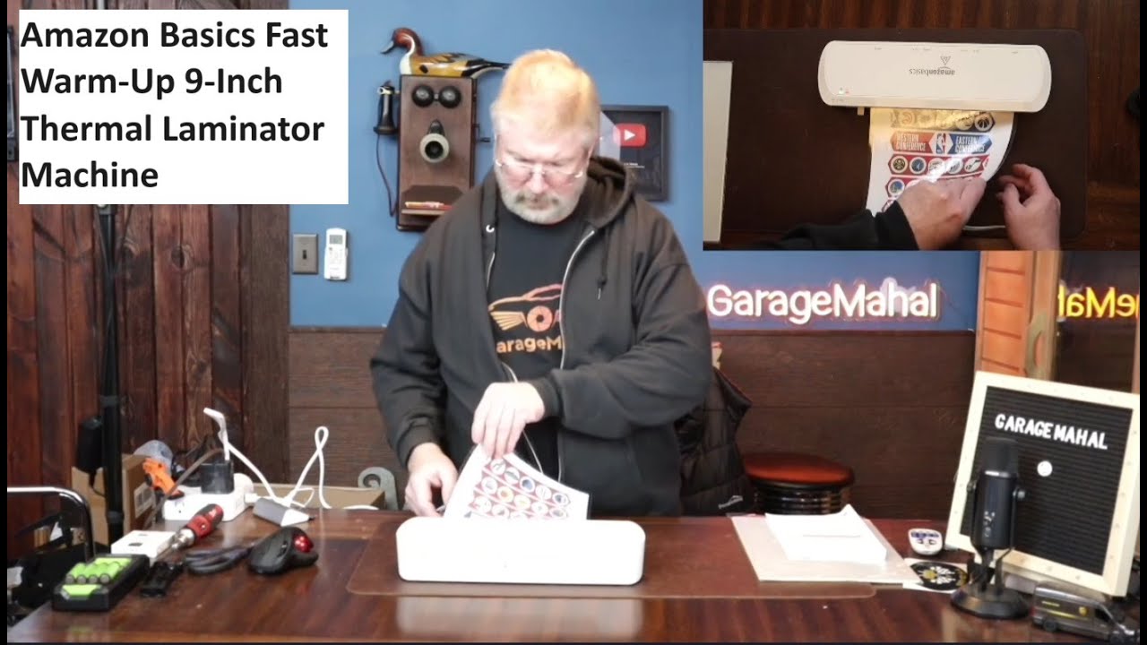 Thermal Laminator Machine Amazon Basics Fast Warm-Up 9-Inch - YouTube
