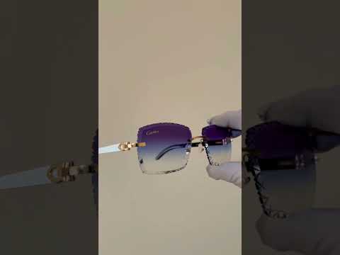 CARTIER WHITE BUFFALO HORN BUFFS WITH DIAMOND CUT LENSES - YouTube