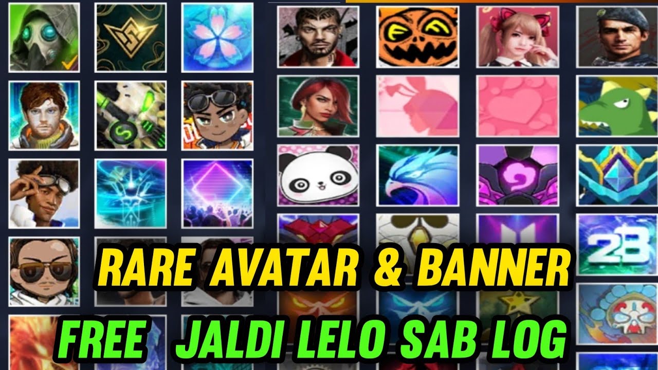 HOW TO GET ALL RARE BANNER & AVATAR IN FREE FIRE MAX - GARENA FREE FIRE ...