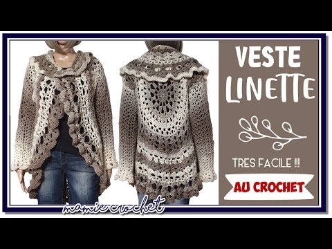 Comment faire une veste mandala Linette en toutes tailles au crochet, tuto , pas à pas