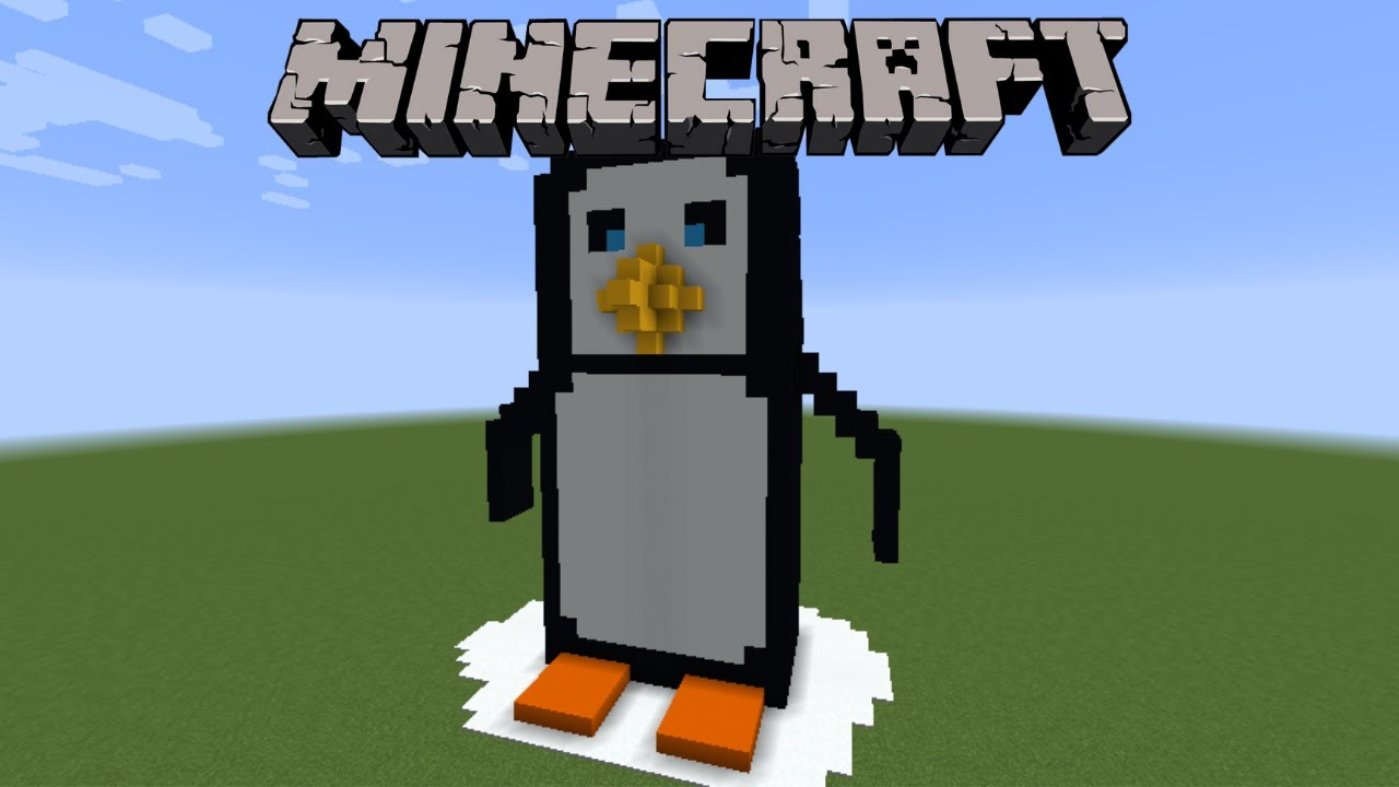 Minecraft Building A Penguin - YouTube