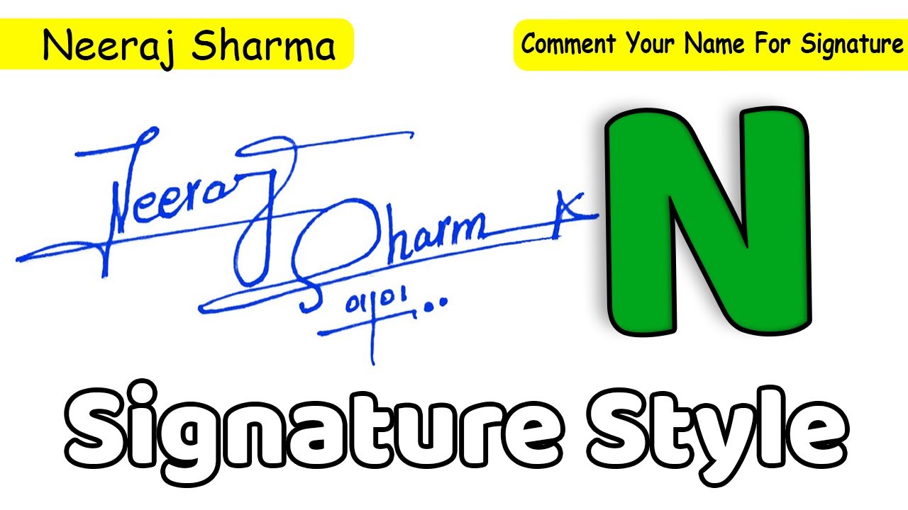 ️ Neeraj Sharma Name Signature Style Request Done - YouTube