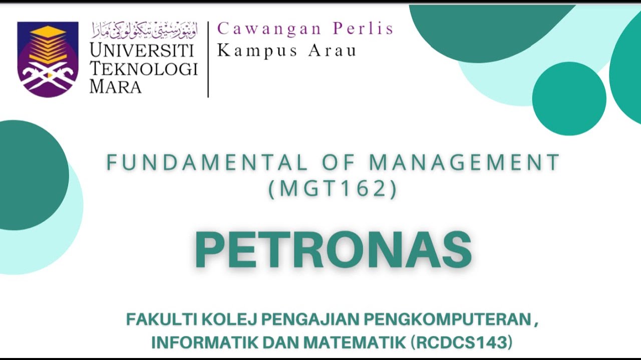 MGT162 | ROLE PLAY OF PETRONAS COMPANY - YouTube
