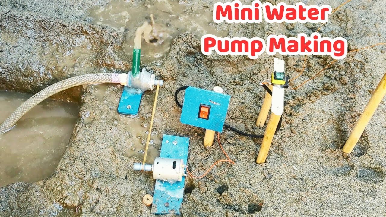 DIY Mini Water Pump with DC Motor | Easy Water Pumping Project | DC ...