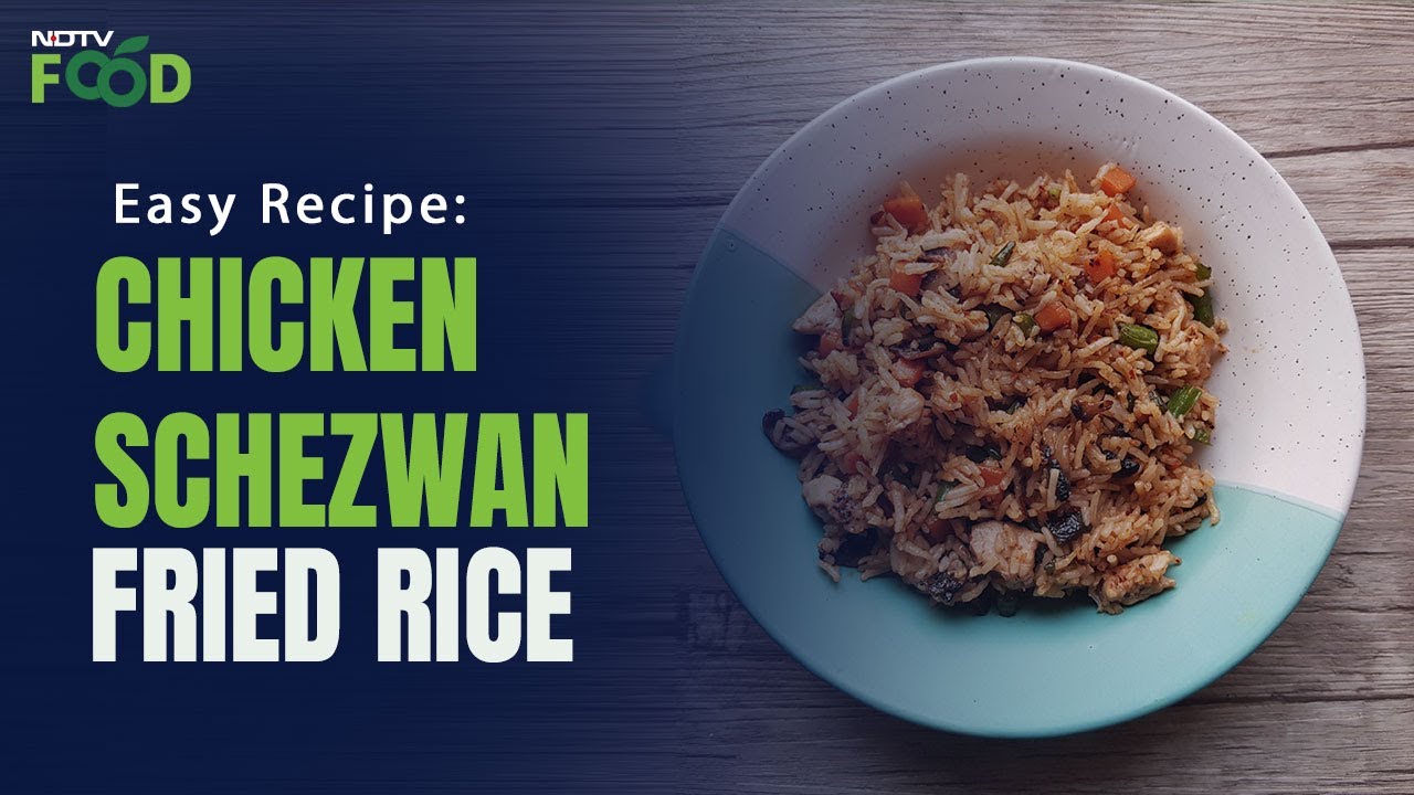 Chicken Schezwan Fried Rice Recipe | How To Make Chicken Schezwan Fried ...