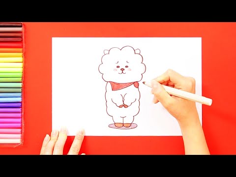 How to draw RJ - BT21 Line Friends