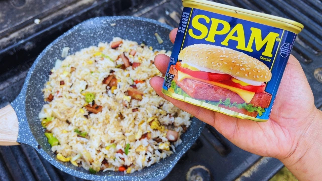SPAM Fried Rice - SIMPLE Camp Style Recipe - YouTube