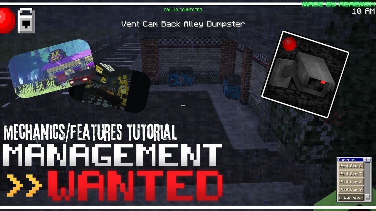 Minecraft FNAF Management Wanted Mod Tutorial (How to use the mapper ...