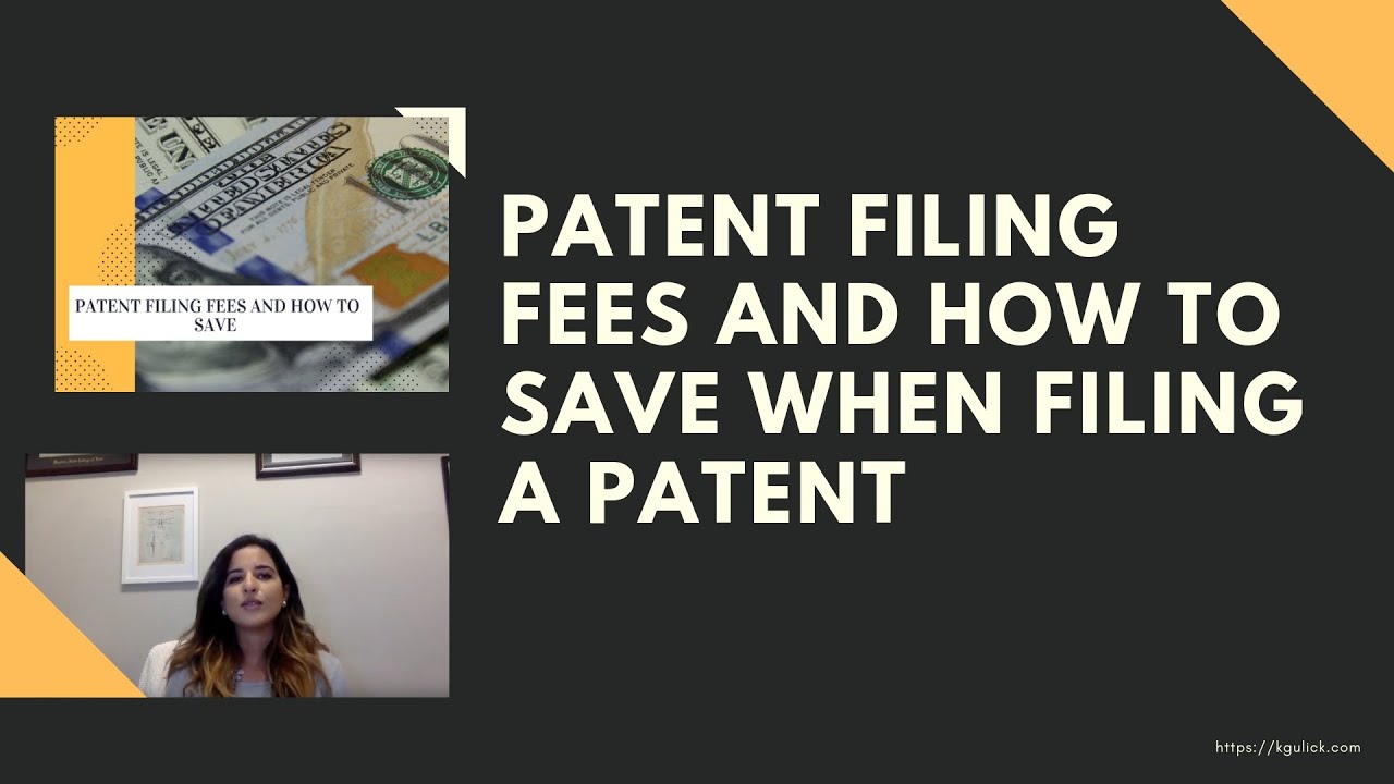Patent Filing fees - YouTube