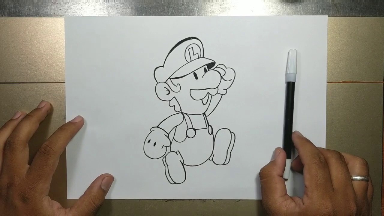 How to draw CHIBI LUIGI in 5 minutes - YouTube