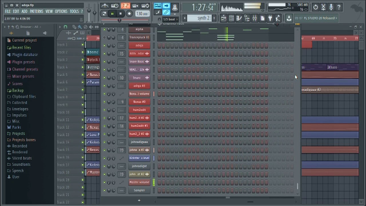 Adiga Adiga ( The Skyverse Remix) ft. John- FL Studio- FLP playthrough - YouTube