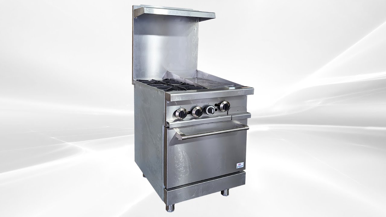 Commercial luxury combination of two gas cookers with a pickpocket ...
