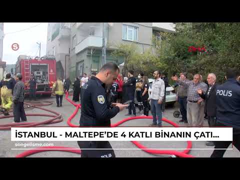 İstanbul - Maltepe’de 4 katlı binanın çatısında çıkan yangın söndürüldü