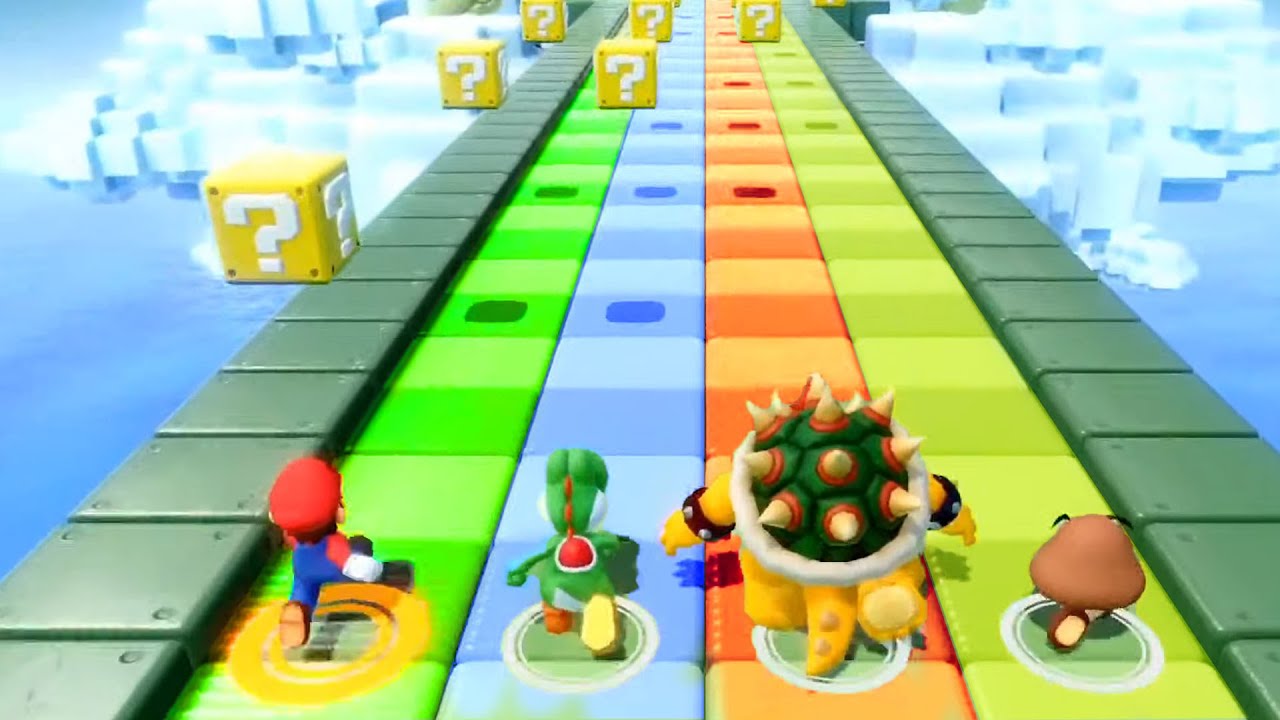 Super Mario Party - Mario Vs Yoshi Vs Bowser Vs Goomba - Minigame - YouTube