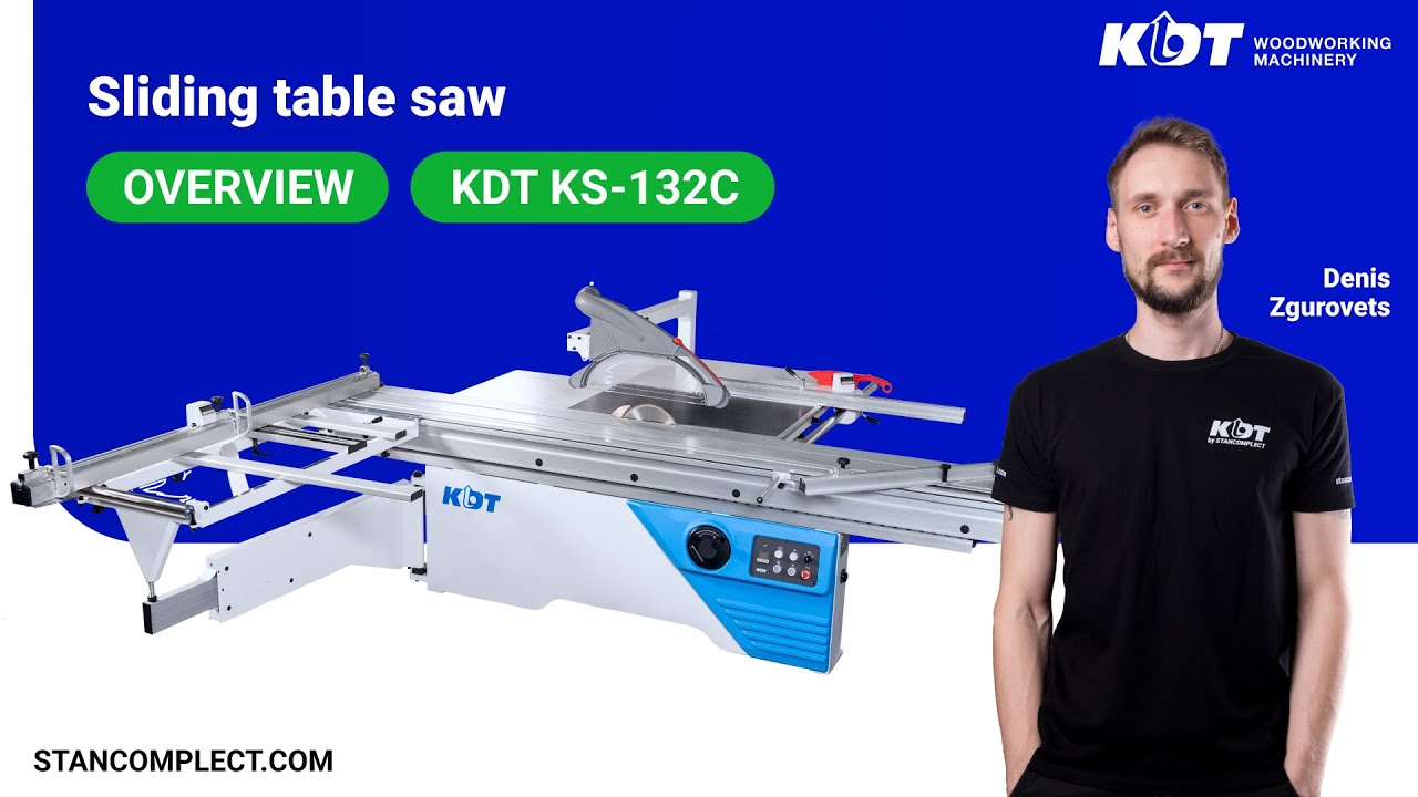KDT KS-132C sliding table saw | updated configuration - YouTube