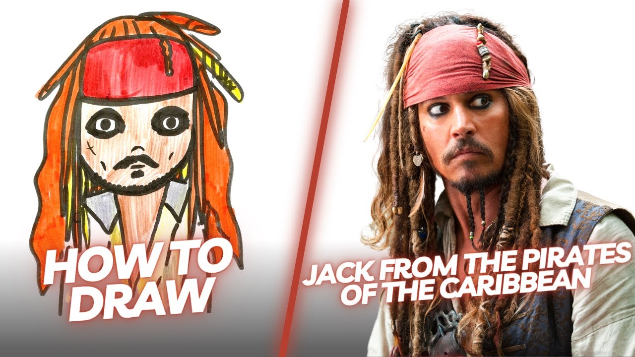 How to Draw Jack Sparrow | Pirates of the Caribbean - YouTube
