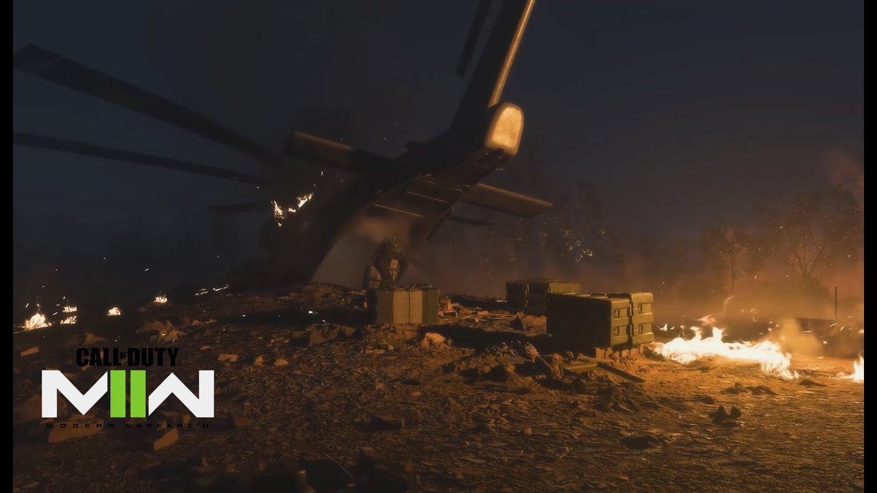 CALL OF DUTY MODERN WARFARE 2 - Helicopter Crash Site - VFX reference ...