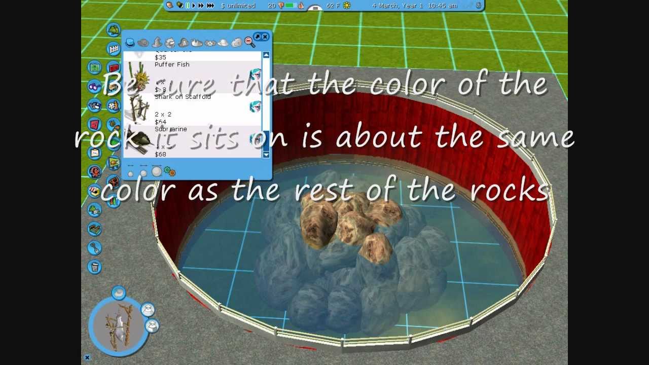 RCT3 - How to make a realistic pond in your park - YouTube