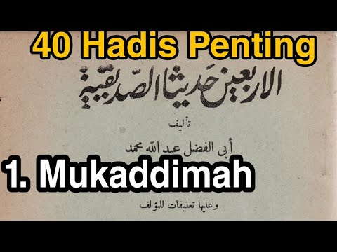 1. 40 Hadis Penting | Mukaddimah - YouTube