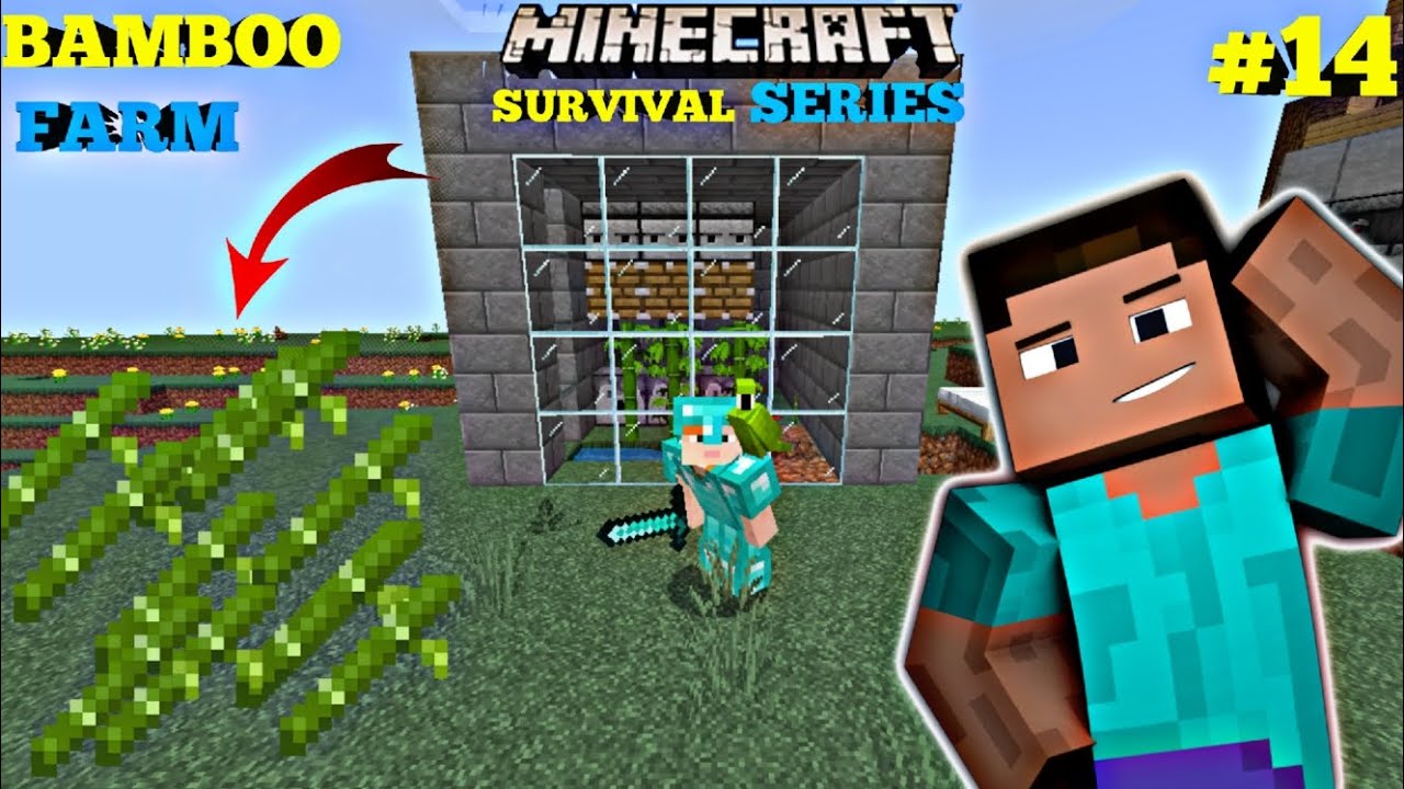 HOW TO MAKE A BAMBOO FARM IN MINECRAFT SURVIVAL SERIES|| #MINECRAFT # ...