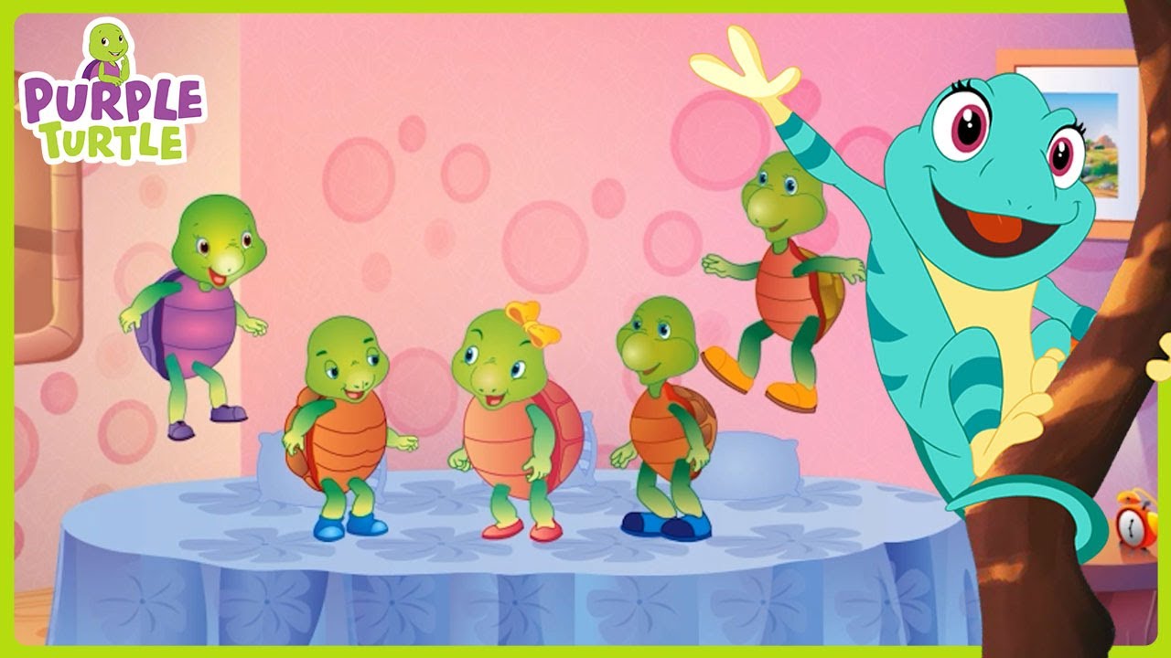 Nursery Rhymes + more | Five Little Turtles | Counting songs - YouTube