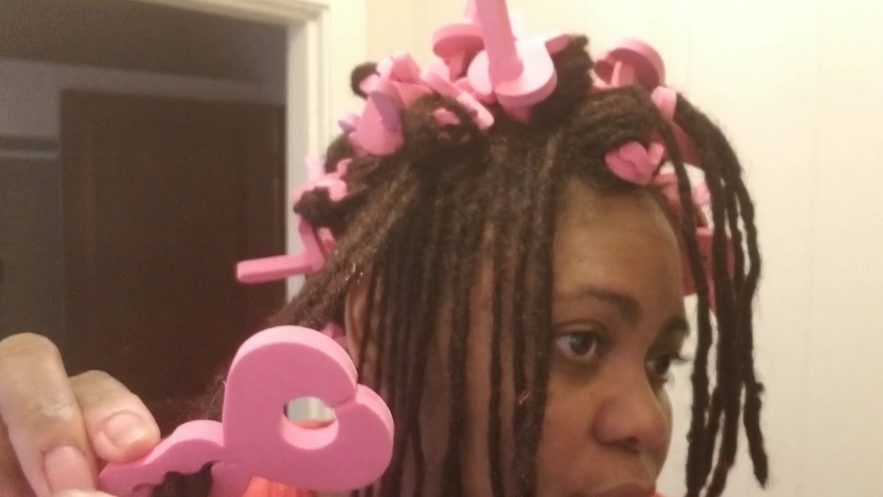 Curling My Locs With Foam Curlers - YouTube