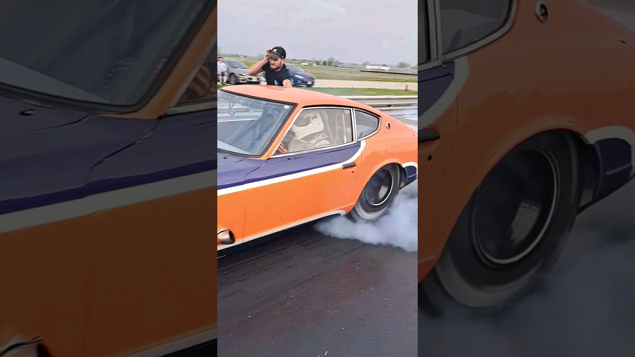 Twin turbo Datsun 240Z drag racing! - YouTube