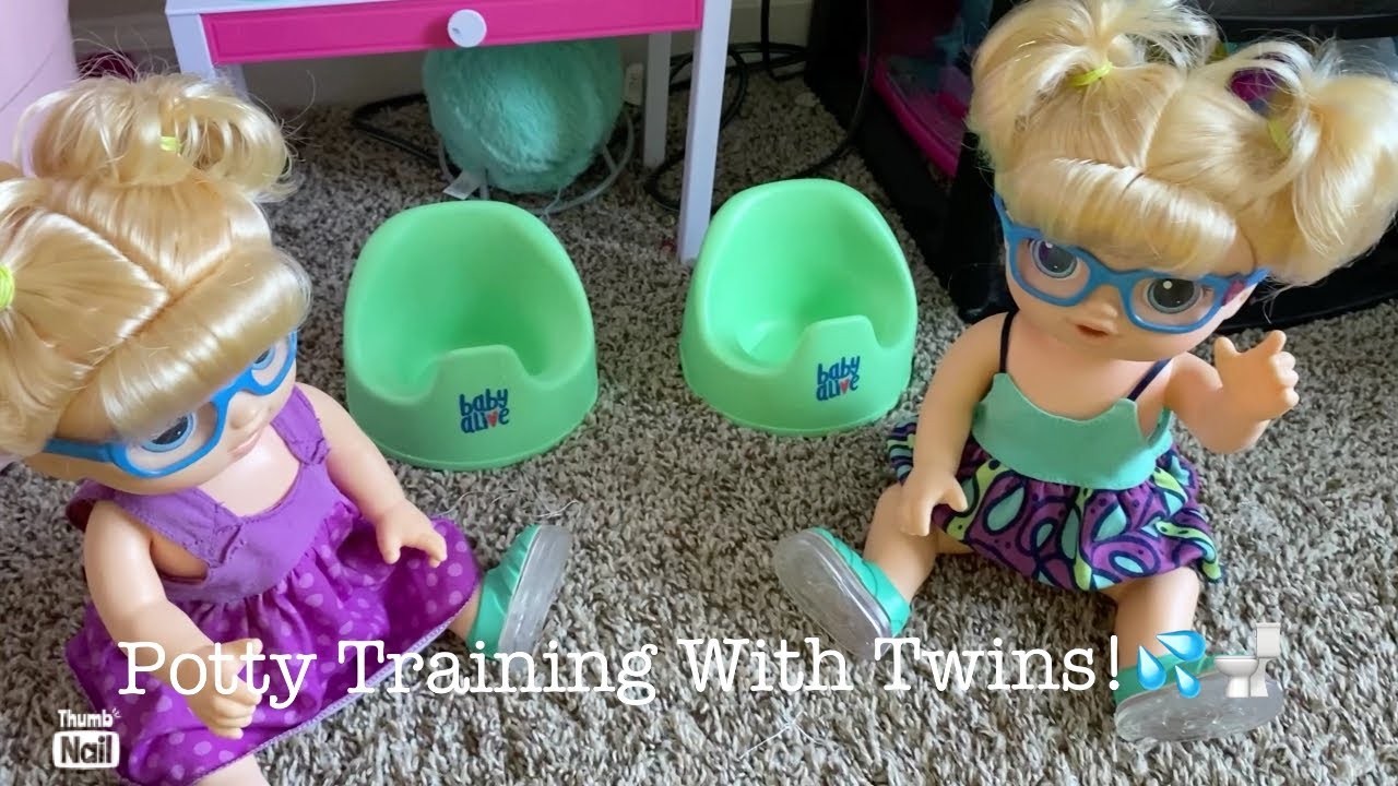 BABY ALIVE Potty Training Step N’ giggle twins! #babyalive - YouTube