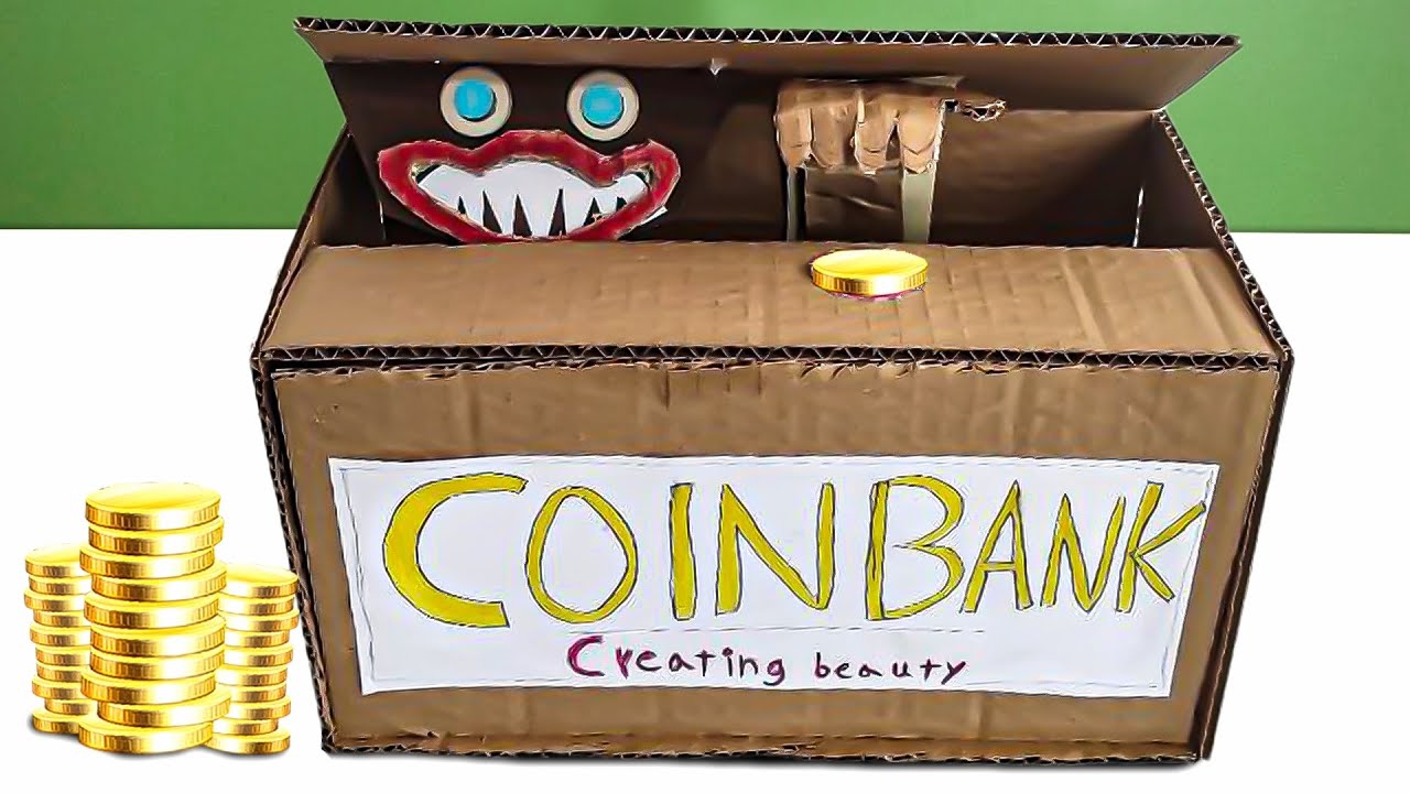 Coin Bank Box DIY | The Huggy Wuggy Piggy Bank will steal your coins ...