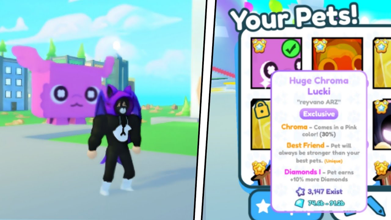 HOW TO GET HUGE CHROMA LUCKI *EASY* IN PET SIMULATOR X - YouTube