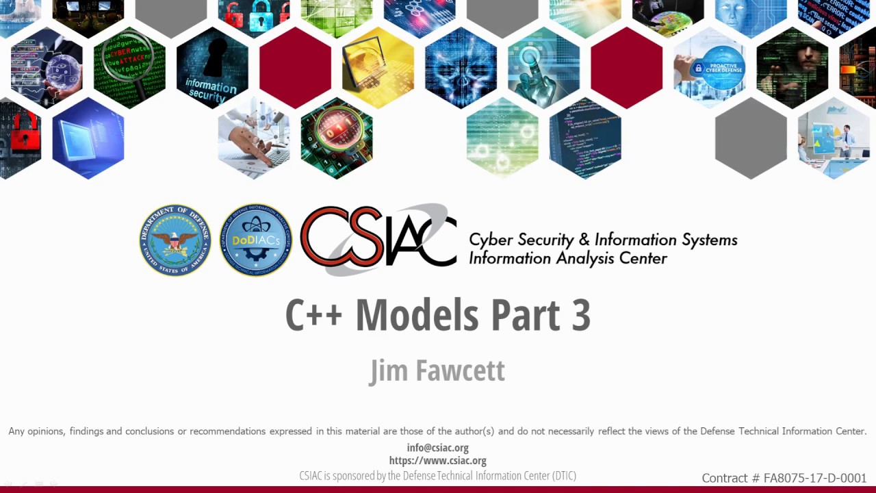 The CSIAC Podcast - Memory and Class Models - C++ Models Part 3 of 6 ...