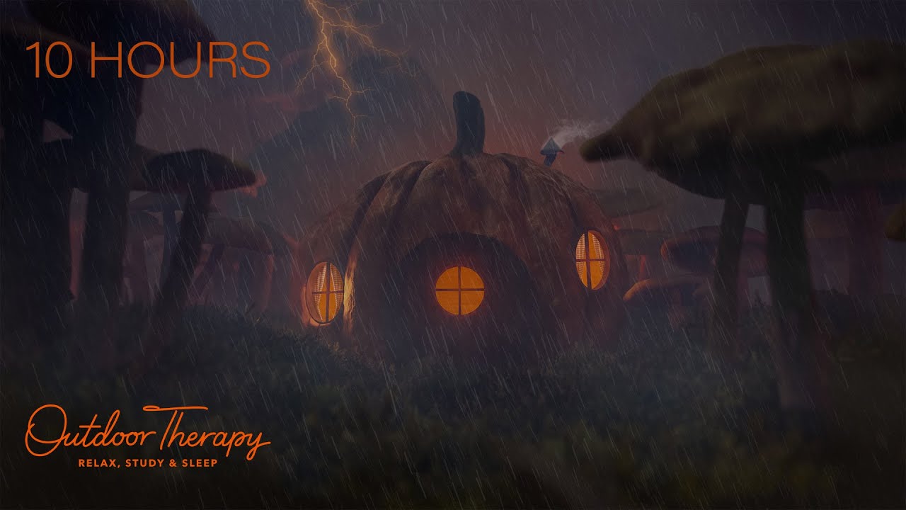 Spooky Stormy Halloween Ambience | Thunder & Rain with Spooky Ambient ...