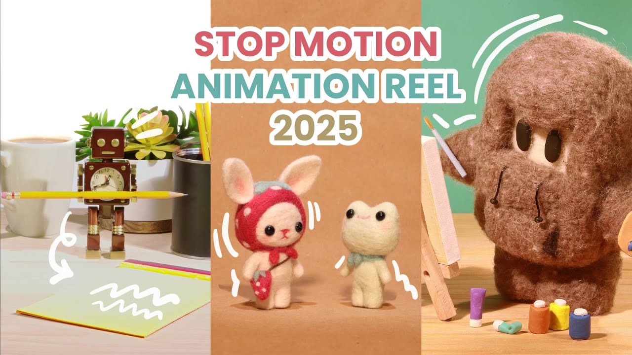 Stop Motion Animation Reel - Needle Felting Puppets, Toys, & More - YouTube