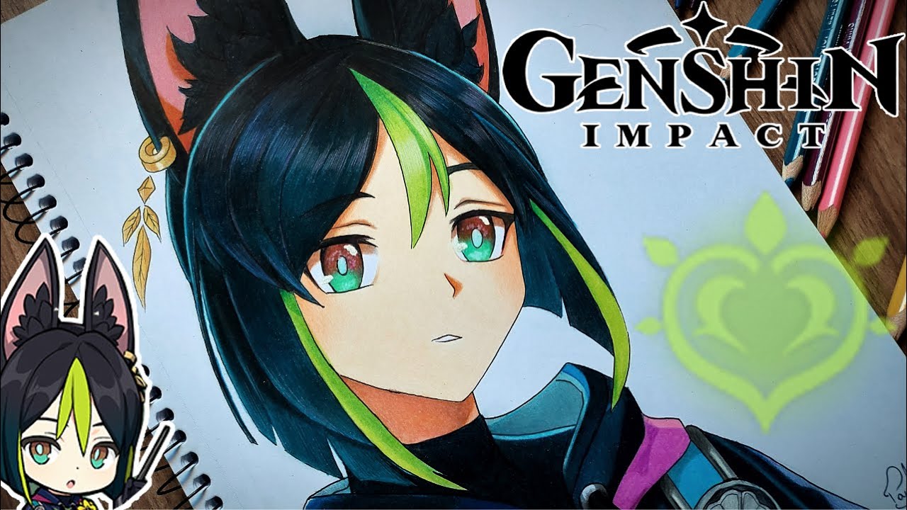 DRAWING TIGHNARI ( SUMERU ) - GENSHIN IMPACT - YouTube
