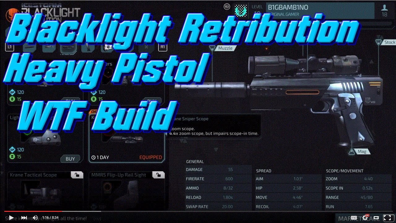 Blacklight Retribution Heavy Pistol WTF Build Deathmatch Gameplay - YouTube