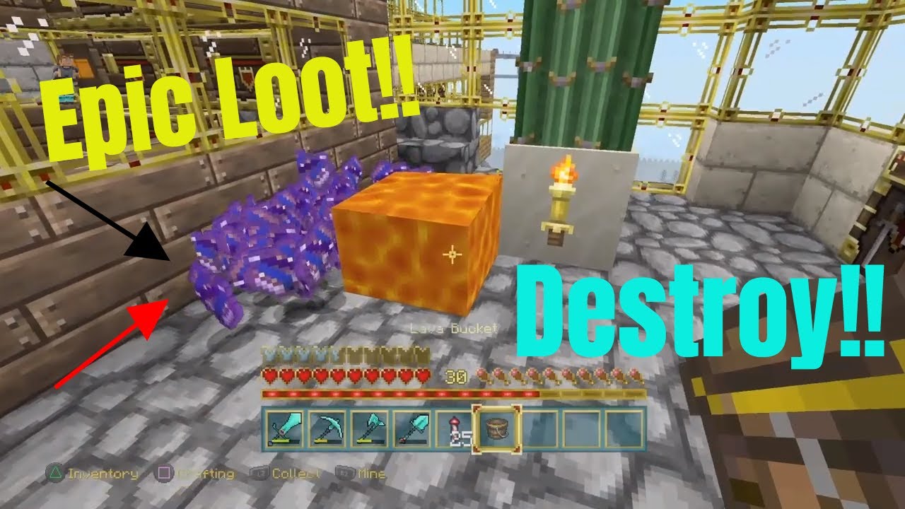 I Destroyed My Most Epic Loot In Minecraft PS4 Edition - YouTube