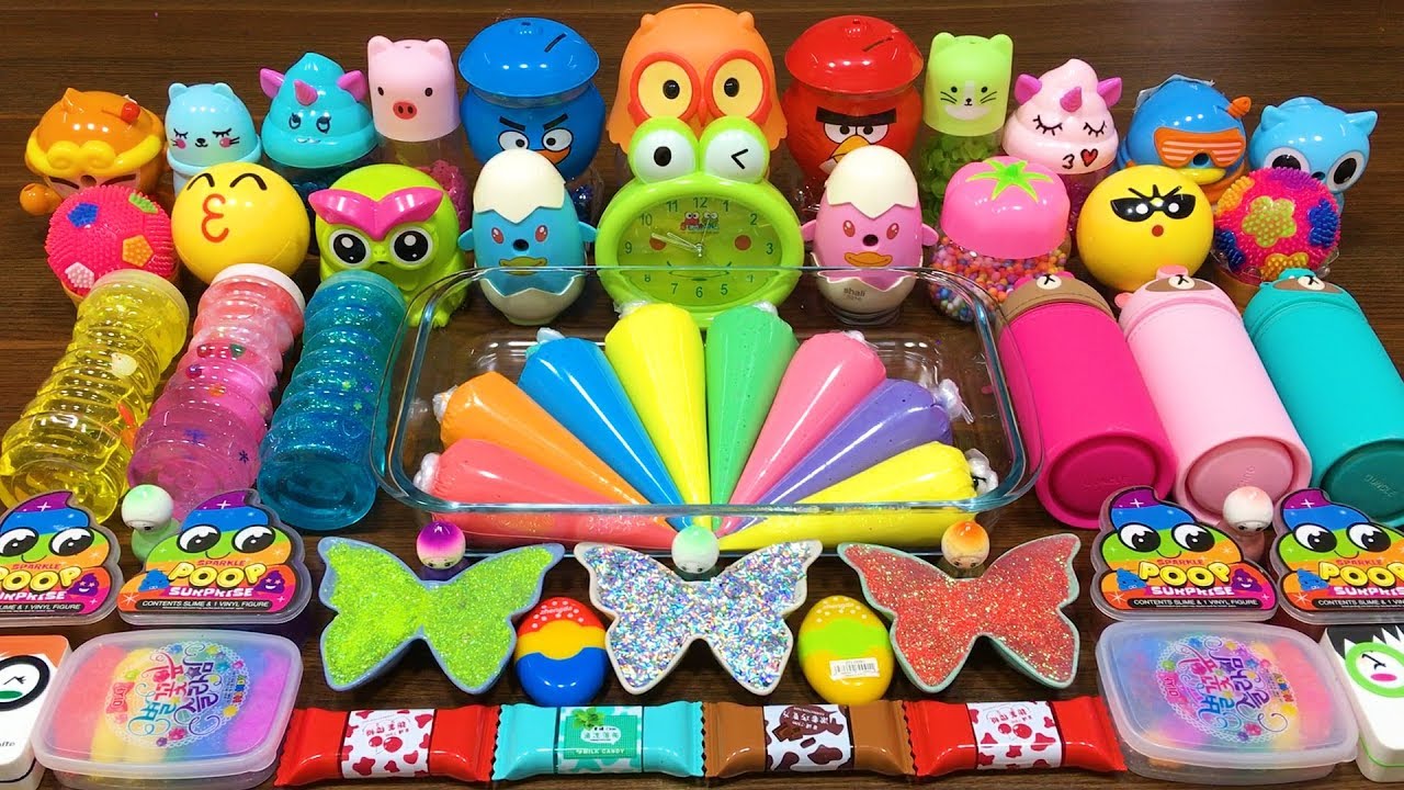 Mixing Random Things into Slime! Relaxing with Piping Bags ...