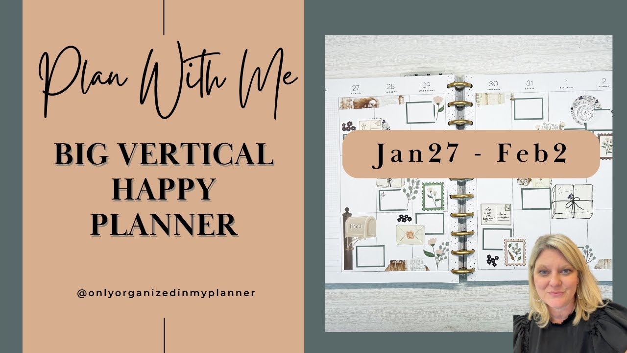 Plan With Me in a Big Vertical Happy Planner | Decorative and ...