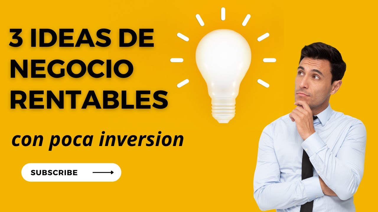 3 ideas de negocios rentables con poca inversión en el 2023 - YouTube