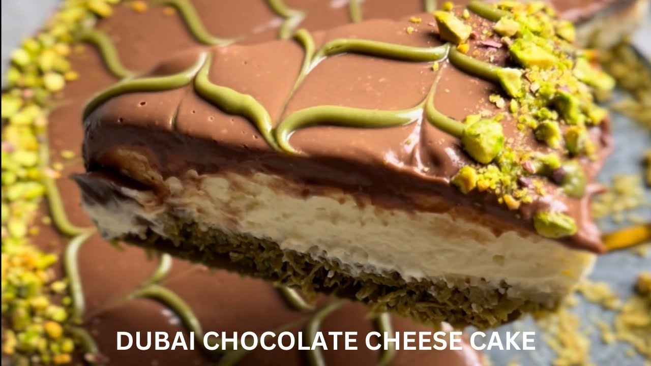 Viral Dubai Chocolate Cheesecake Recipe | No Bake | Pistachio ...