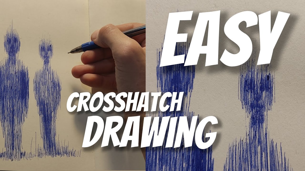 Easy crosshatch drawing - YouTube