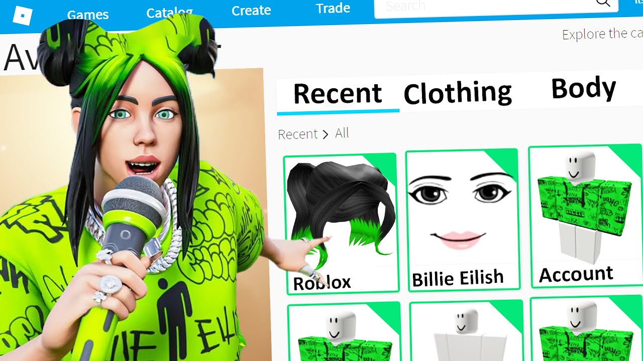 MAKING FORTNITE BILLIE EILISH a ROBLOX ACCOUNT - YouTube