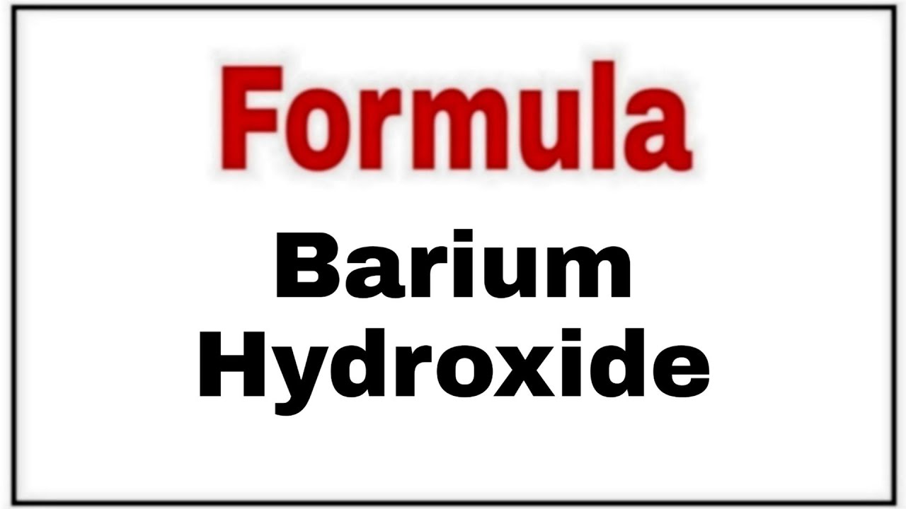How to write chemical formula Barium Hydroxide|Chemical formula Barium ...