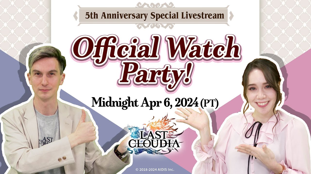 Last Cloudia 5th Anniversary Special Livestream: Official Watch Party! - YouTube